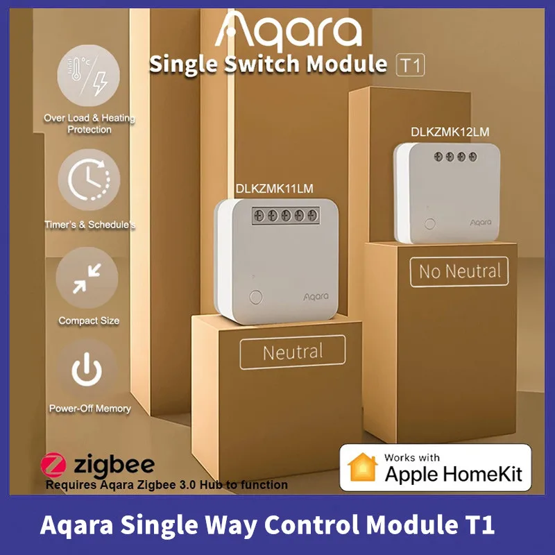 Aqara Single Way Control Module T1 Wireless Relay Controller 1 Channel ...