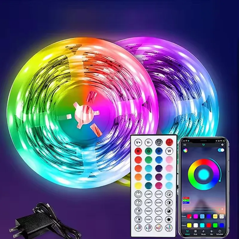 24V RGB Led Strip Lights 5m 10m 20m 30m 40m Led Light Remote APP ...