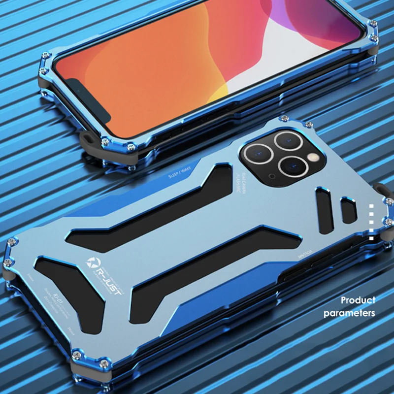 Para o iphone 14 13 12 pro max 11 xr xs x mais caso armadura de metal ...