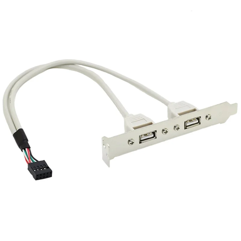 USB-Expansion-Cable-2-Port-USB-Baffle-PC-Motherboard-Line-USB-Rear ...