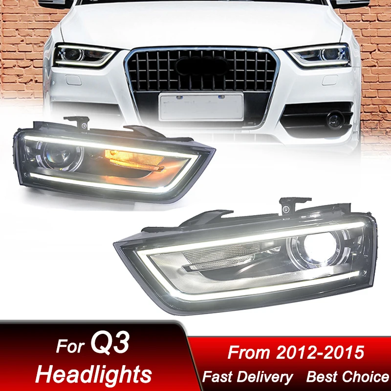 Car-Headlights-For-Audi-Q3-2012-2015-high-style-full-LED-Assembly ...