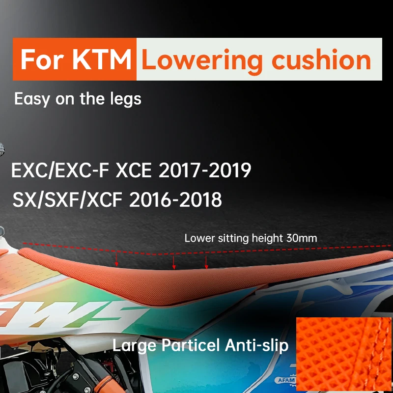 For KTM Motocross Bench Seat Cushion Antislip Waterproof Complete Seat ...
