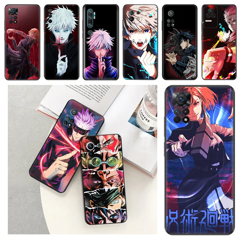 Jujutsu Kaisen Anime Gojo Black Matte Anti Drop Phone Case para Xiaomi ...