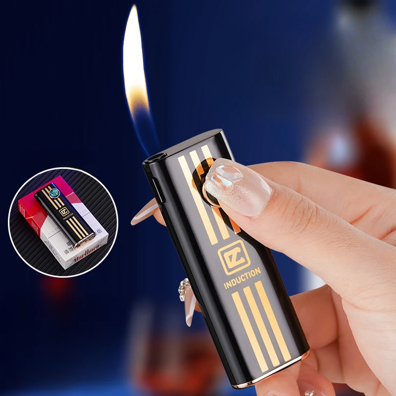 New-Open-Flame-Inflatable-Lighter-Shell-Button-Silent-Ignition-Portable ...