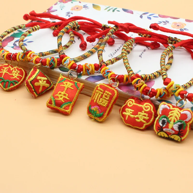 Year-of-the-Tiger-sachet-colorful-rope-gold-wire-bracelet-Dragon-Boat ...