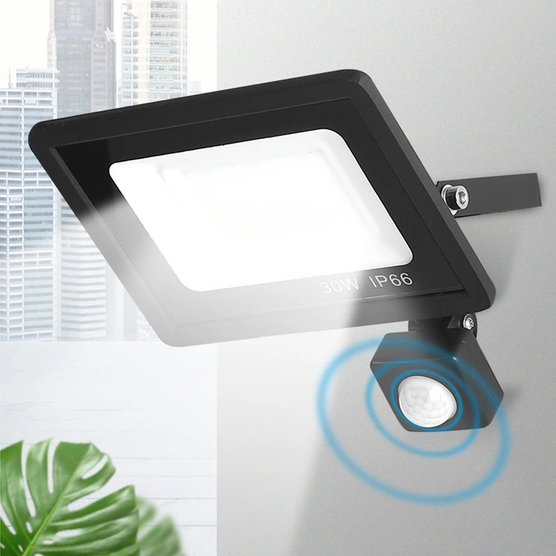 LED-Smart-Sensor-Flood-Light-Outdoor-Wall-Light-220V-Black-White-10W ...