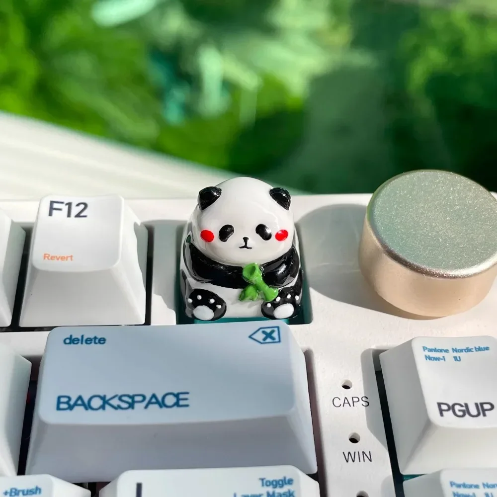 Panda-HuaHua-Artisan-Keycap-1U-Custom-Handmade-Original-Cute-Resin ...