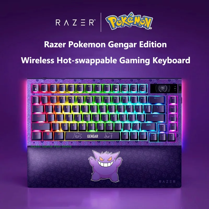 Teclado-para-jogos-sem-fios-Razer-Pok-mon-Gengar-Edition-Black-Widow-V4 ...