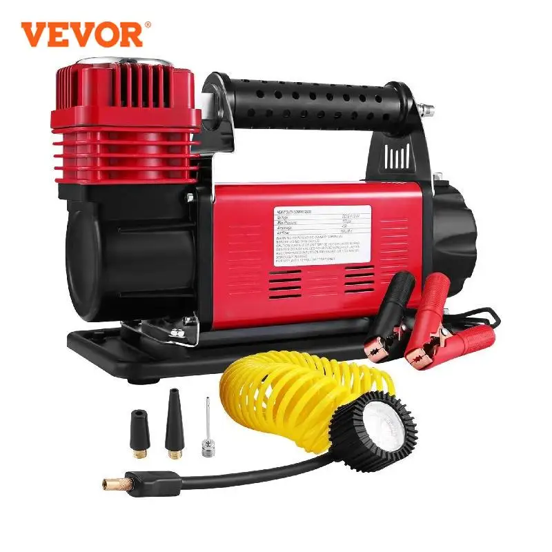 VEVOR-12V-Portable-Air-Compressor-Heavy-Duty-Car-Inflator-Pump-150PSI ...