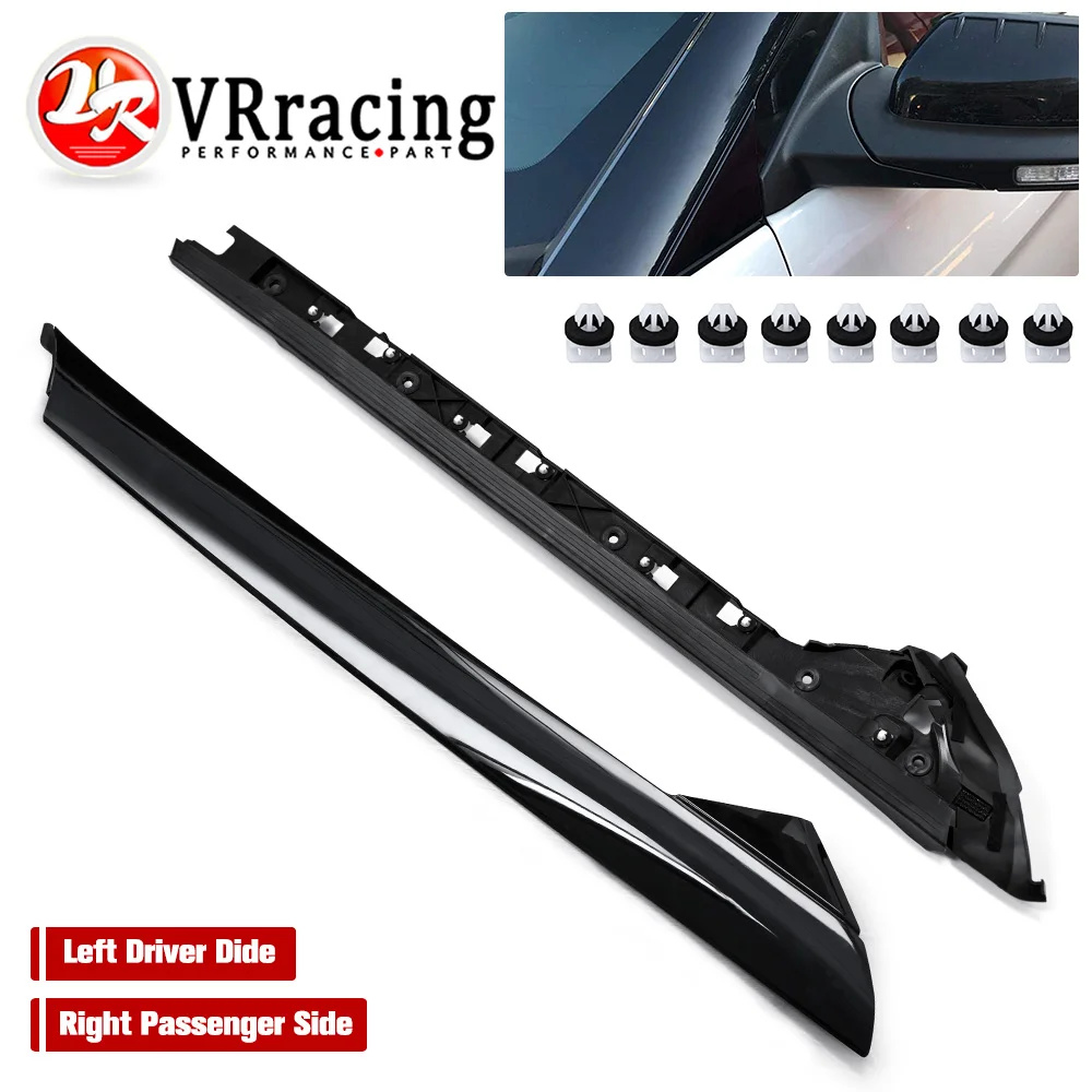 2PCS-Front-Left-Right-A-Pillar-Windshield-Outer-Trim-Molding-Inner ...