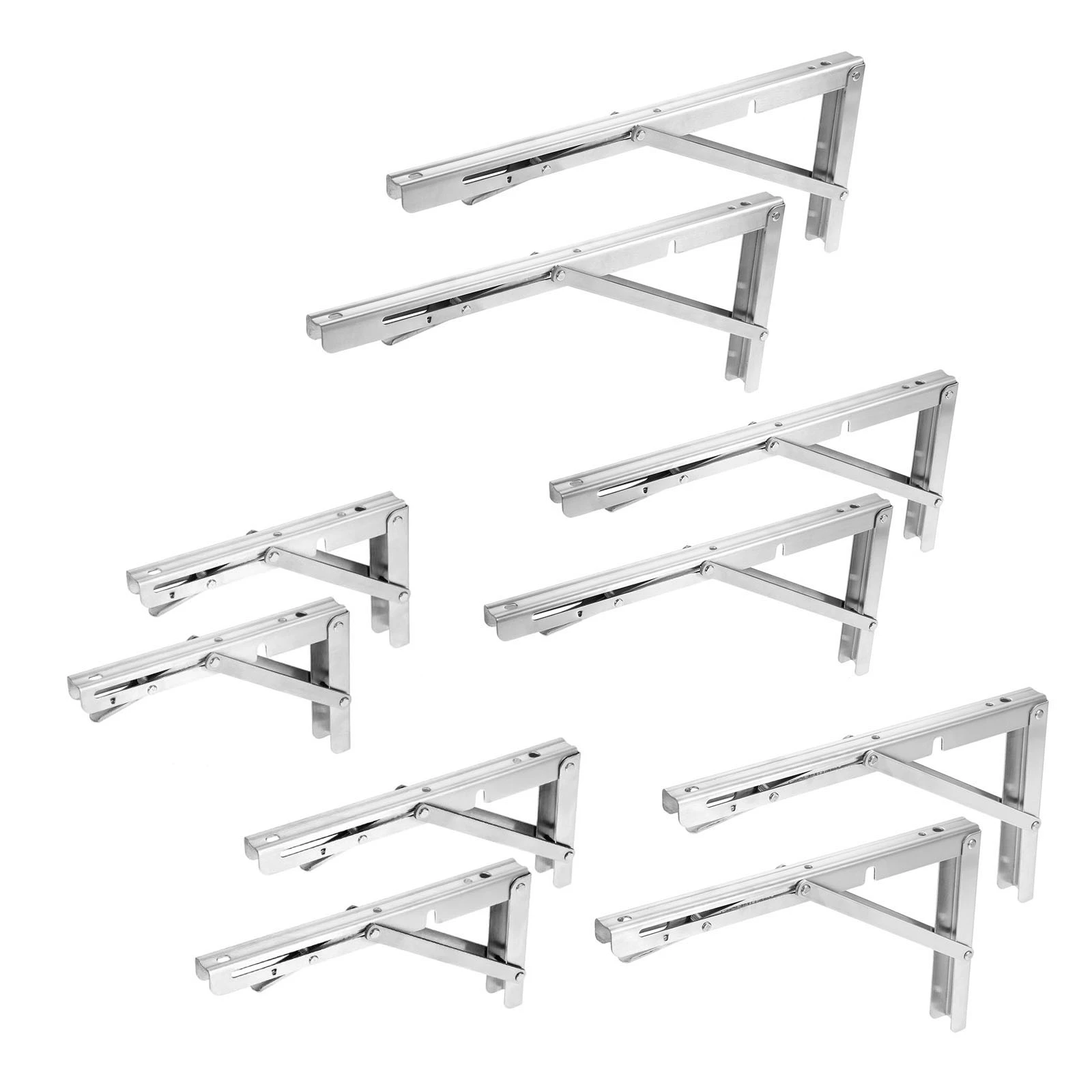 2sets Thicken Stainless Steel Folding Stand Table Bracket L-shaped ...