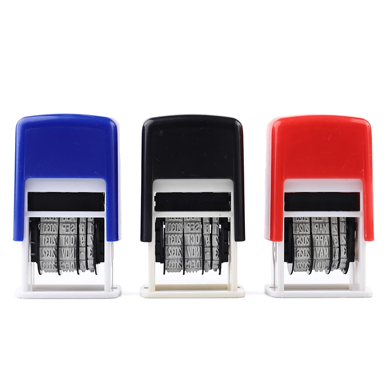 1pc Self-Inking Date Stamp 4MM Square Multicolor English Seals DIY ...