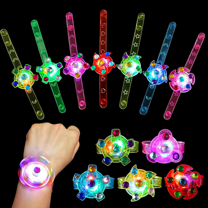 LED-Light-Up-Spinner-Pulseira-Favores-de-Festa-de-Anivers-rio-Infantil ...