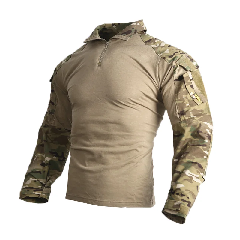 Military Uniform Shirt Camouflage Army Tactical Battle Combat Shirt Men ...
