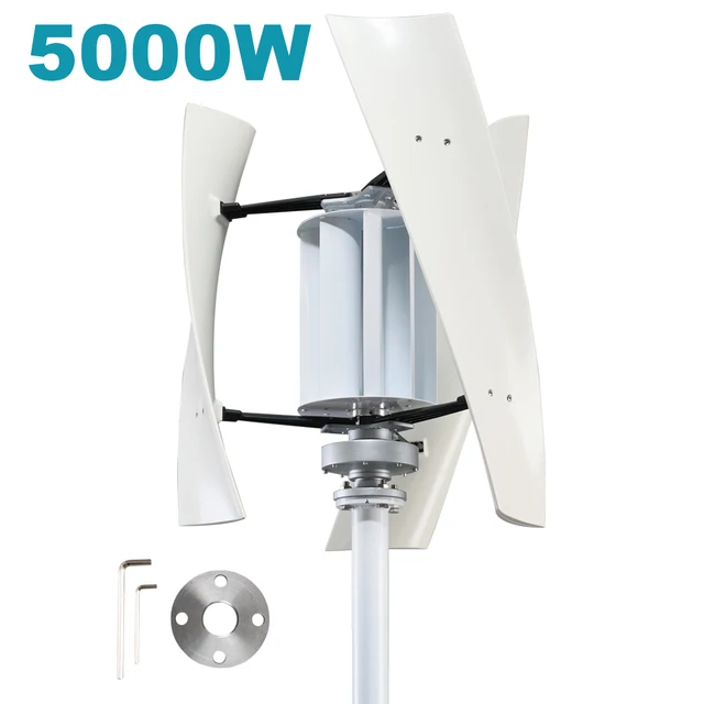 Wind Turbine 5kw Generators 12v 24v 48v 3 Blades Outdoor Windmill 5000w ...