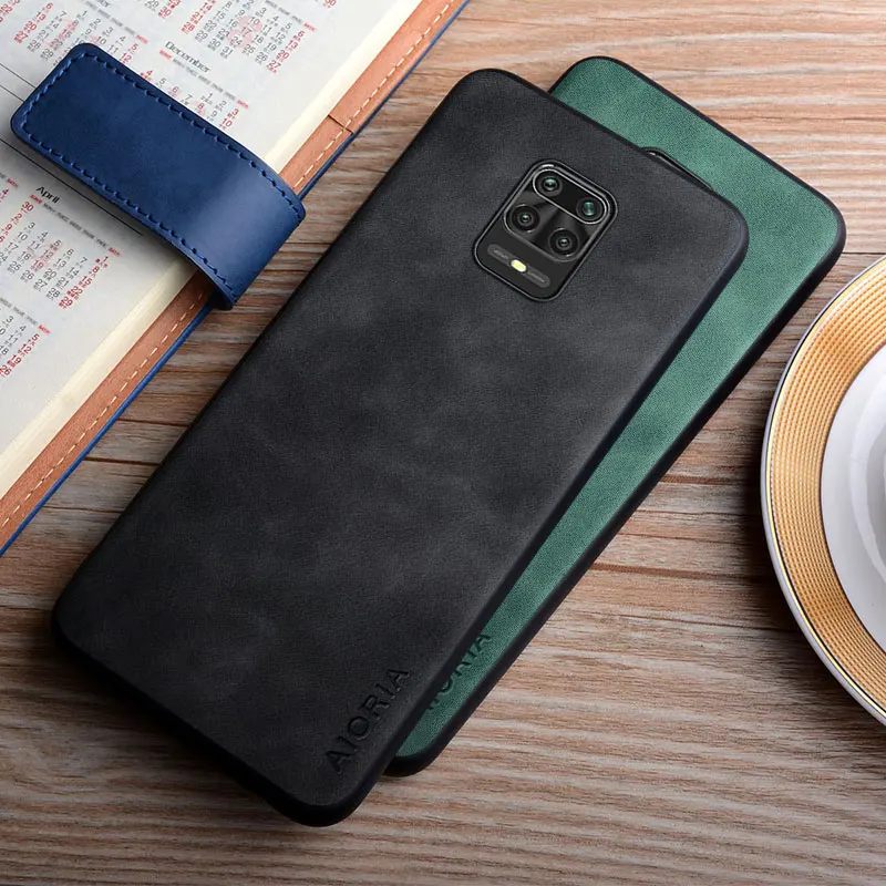 Leather Case For Xiaomi Redmi Note 9 Pro 9S 9T funda silky feel phone ...