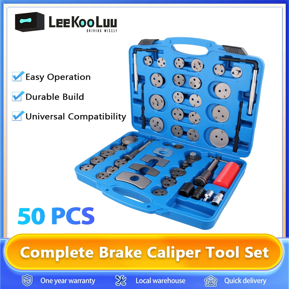 50pcs Heavy Duty Disc Brake Piston Caliper Compressor Rewind Tool Set ...