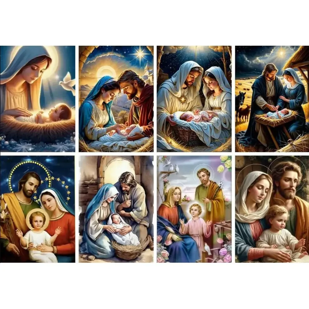 Diamond Painting Religion Holy Family DIY Full Drill Diamond Embroidery ...
