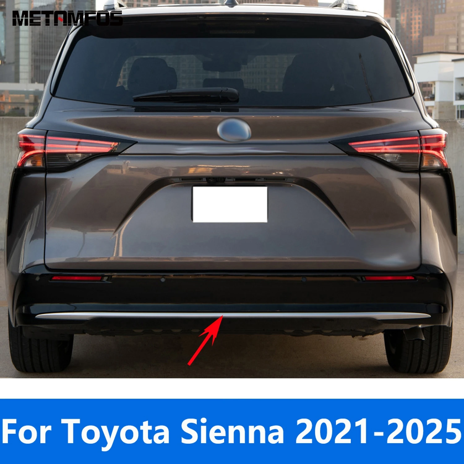 Accessories For Toyota Sienna 2021-2023 2024 2025 Chrome Rear Bumper ...