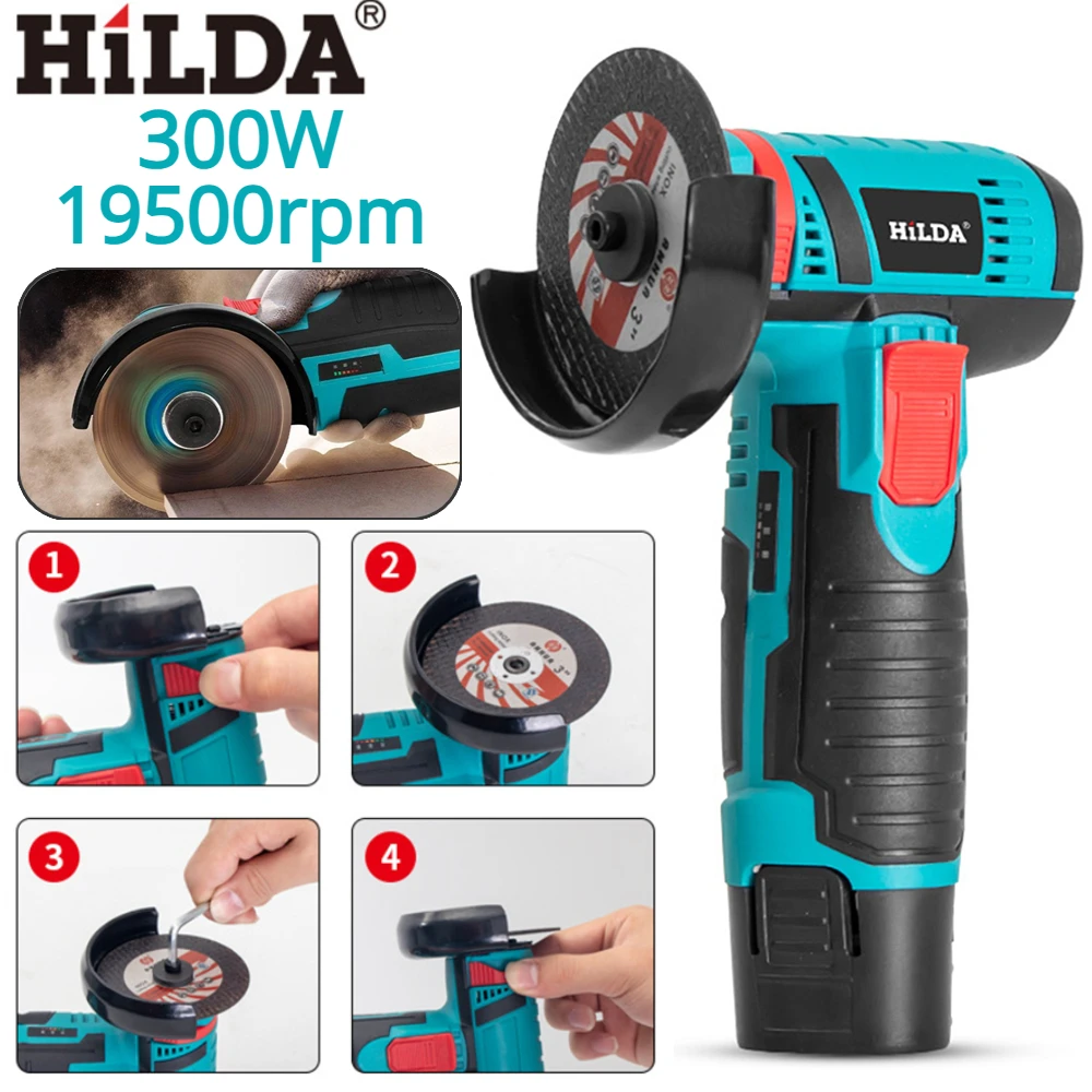 HILDA-12V-Mini-Angle-Grinder-Rechargeable-Wireless-Grinder-Cordless ...