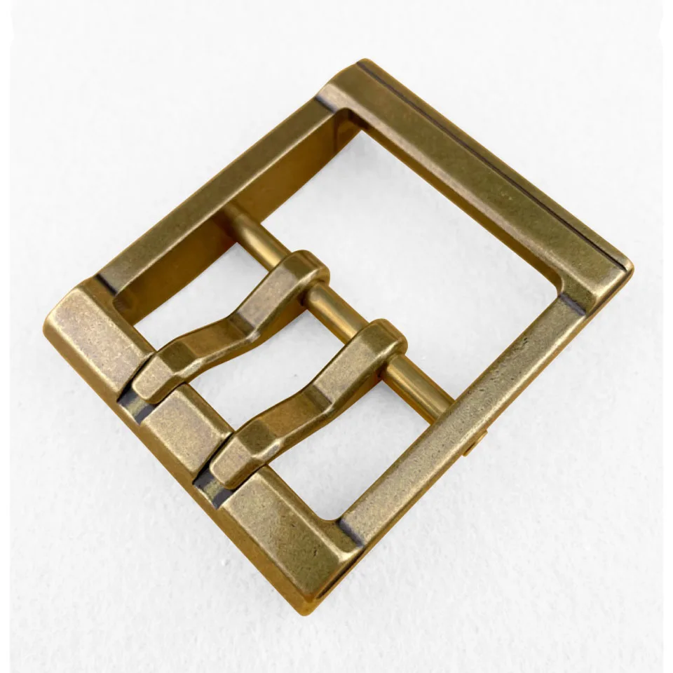 4-5CM-Solid-Brass-Belt-Buckle-detachable-buckles-Vintage-Double-Tongue ...