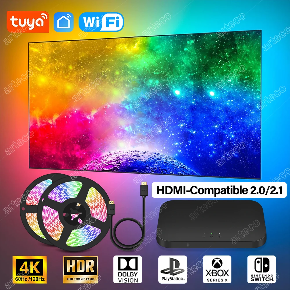 Smart-Ambient-TV-Led-Backlight-For-4K-HDMI-Compatible-2-0-2-1-Device ...