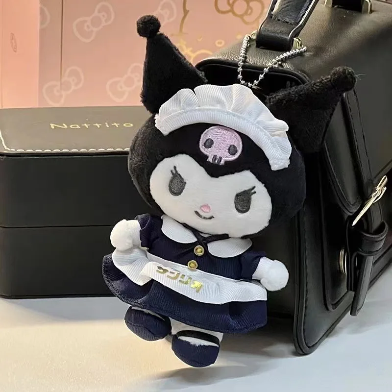 Sanrio-plush-KeyChain-Cosplay-Cafe-maid-attire-kuromi-cinnamoroll-my ...
