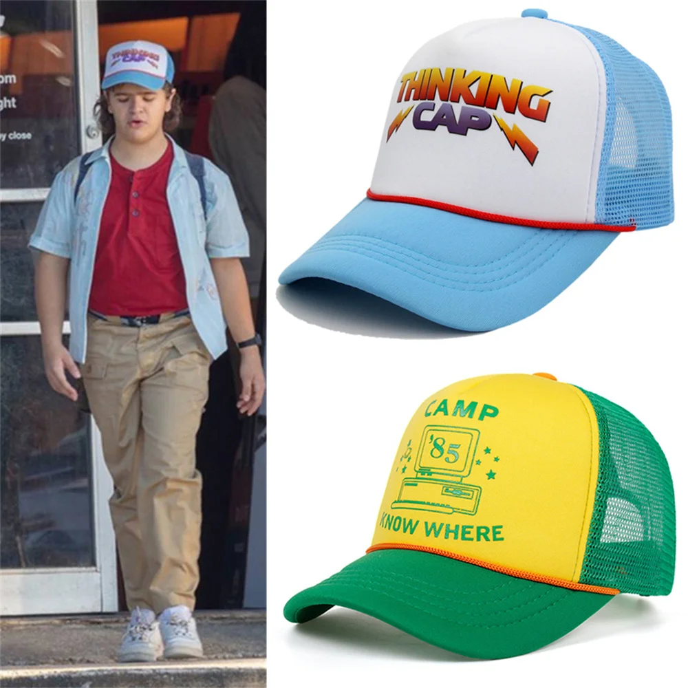 Stranger Things Season 4 Cosplay Hat Dustin Baseball Cap Thinking Hats ...