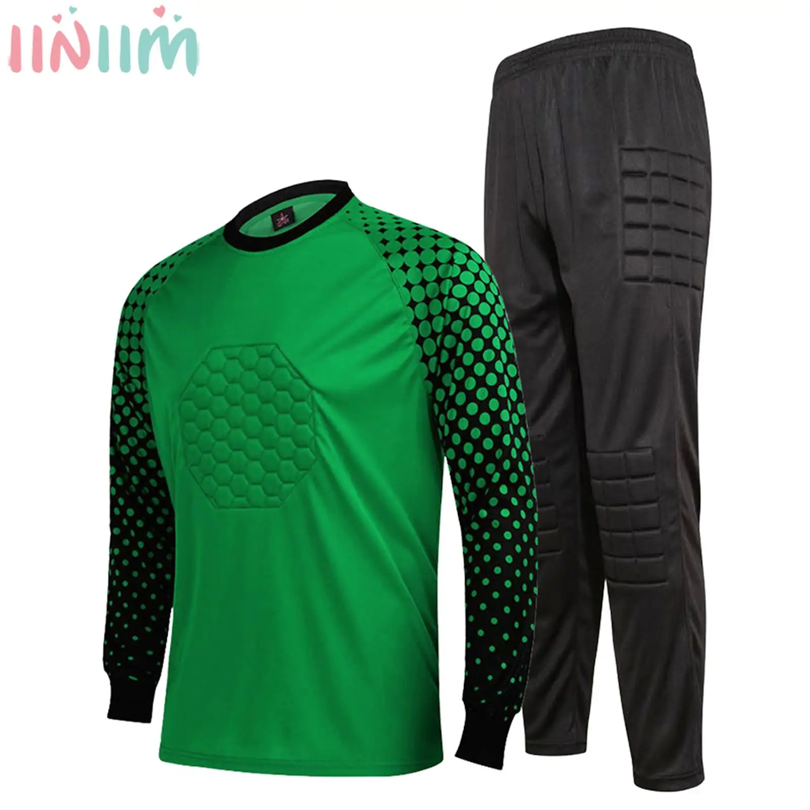 Boys-Soccer-Goalkeeper-Sport-Suit-Football-Training-Match-Uniform-Long ...