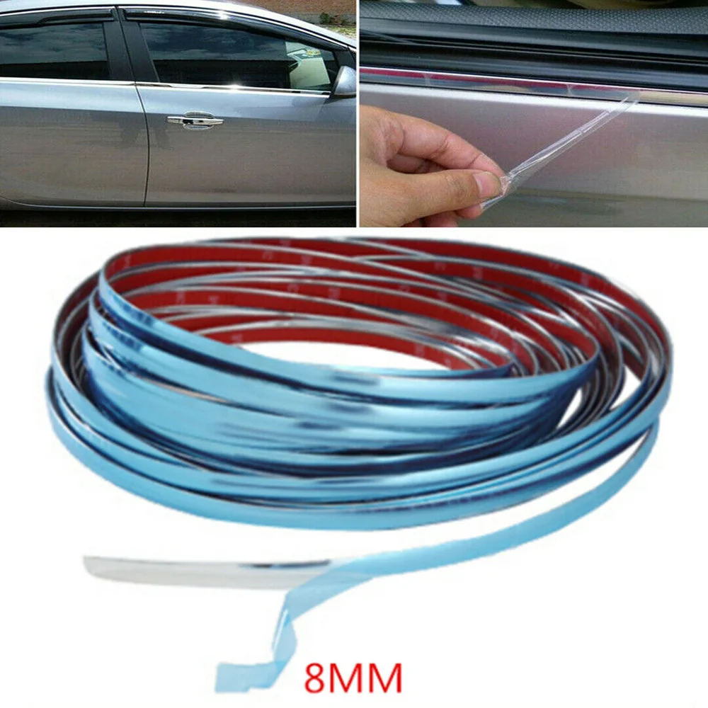 1pcs-Roll-Auto-Silver-Chrome-Trim-Strips-Car-Door-Edge-Window-Bumper ...