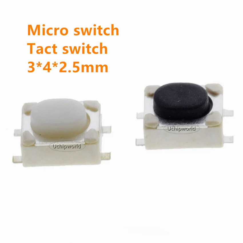Micro switch Tact switch 3*4*2.5mm 3x4x2.5mm 3*4 3x4 4P warp leg Push ...