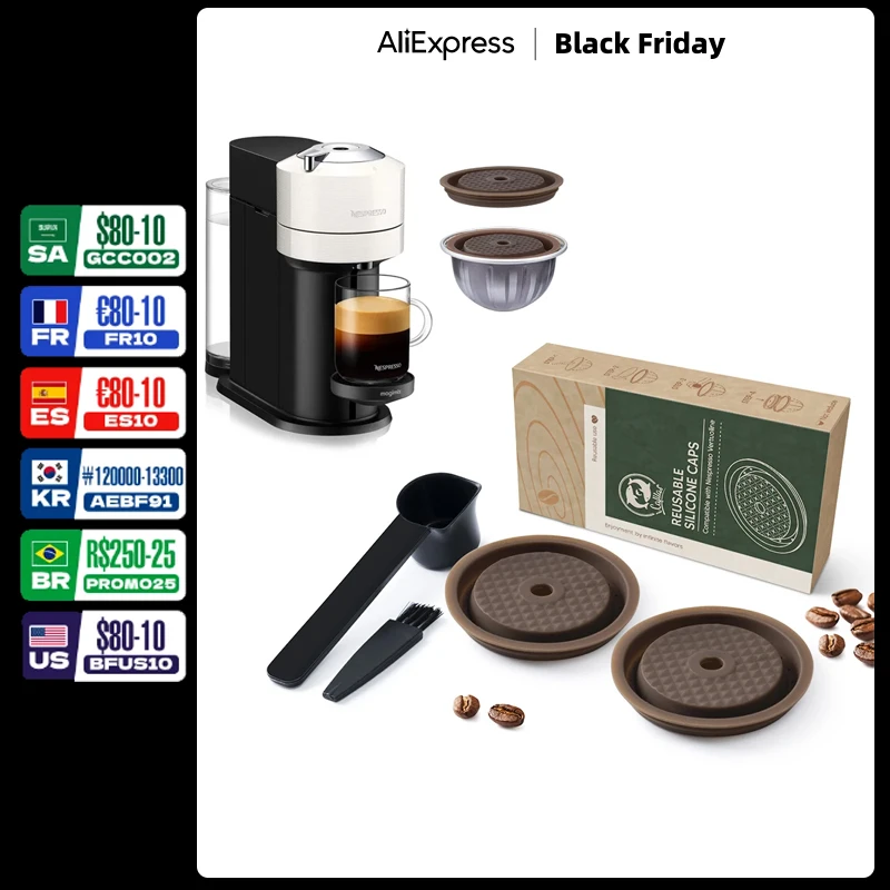 For-Nespresso-Vertuo-Next-Reusable-Silicone-Cap-Coffee-Capsule-Cover ...