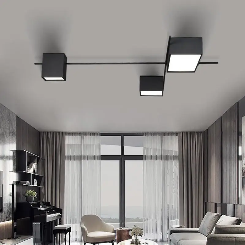 Minimalist-LED-Ceiling-Lamp-Modern-Black-Ceiling-Light-For-living-Room ...