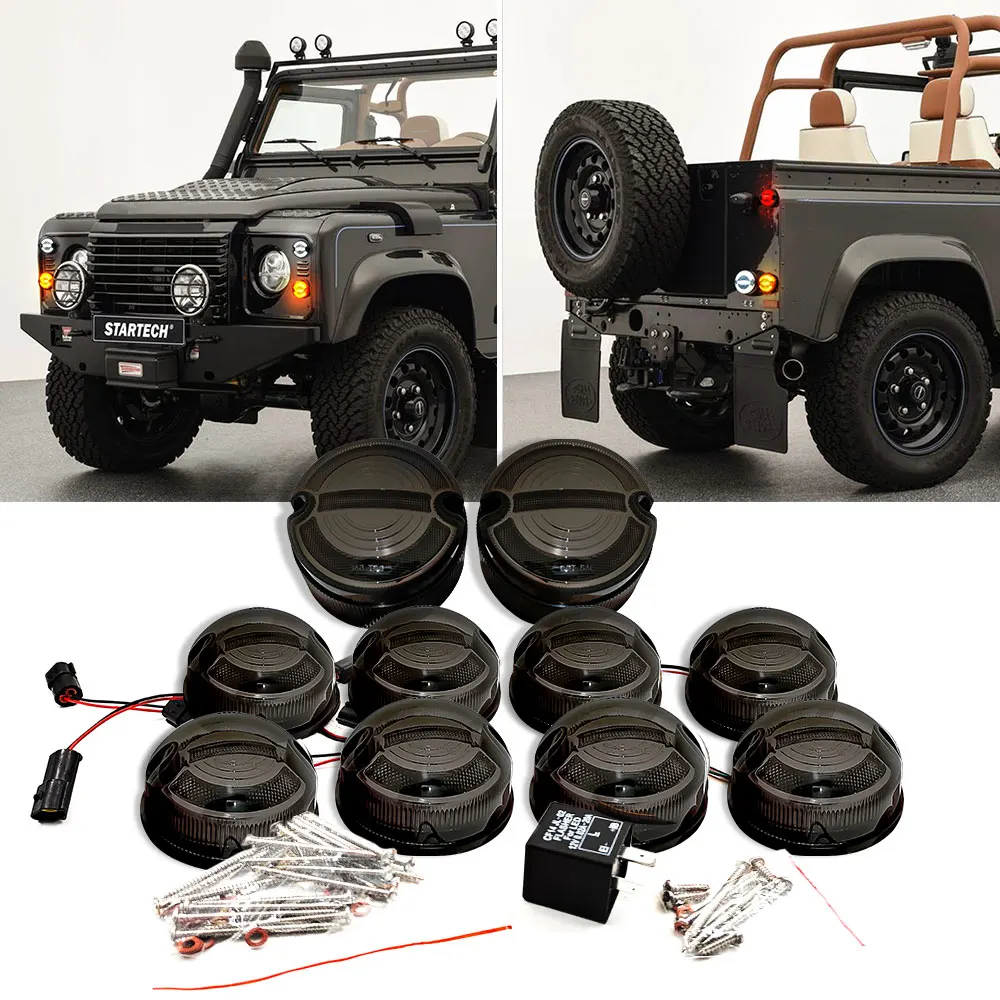 10PCs-Kit-Smoke-Lens-Complete-Led-Lamp-Upgrade-Kit-For-Land-Rover ...