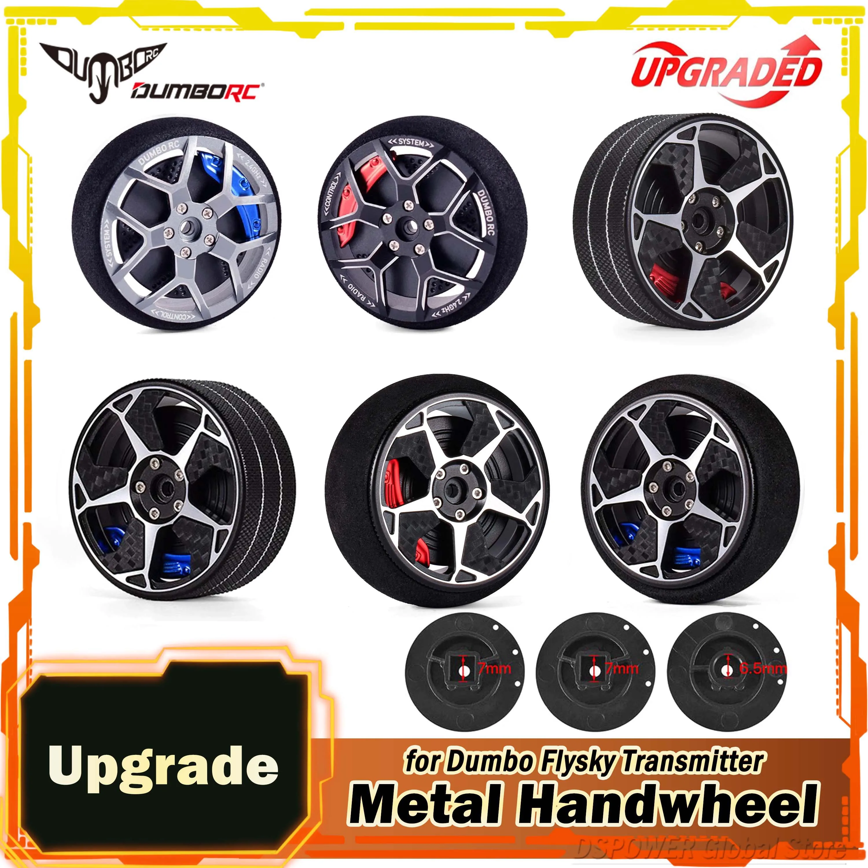 DUMBORC RC Metal Handwheel Transmitter Direction Steering Wheel with ...