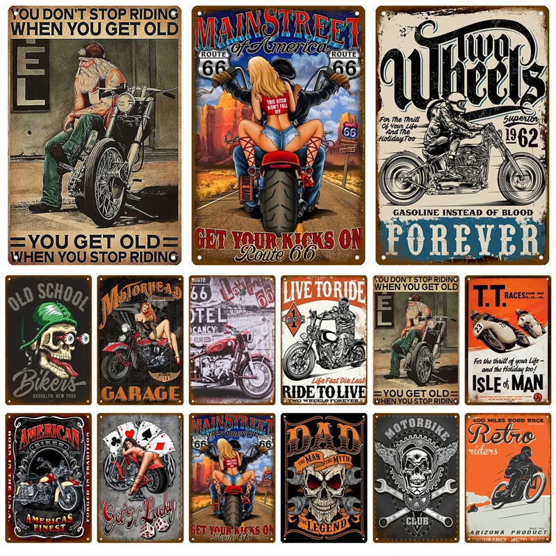 Motor Hanging Retro Decorative House Metal Sign Plate Posters On The ...