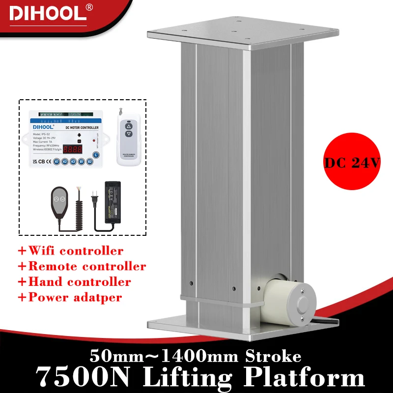 7500N-Electric-Lifting-Column-with-App-Controller-750kg-Load-50mm ...