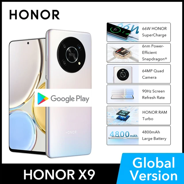 HONOR X9 Cellphone 66W Super Fast Charge Smartphone 6.81" Display Cell ...