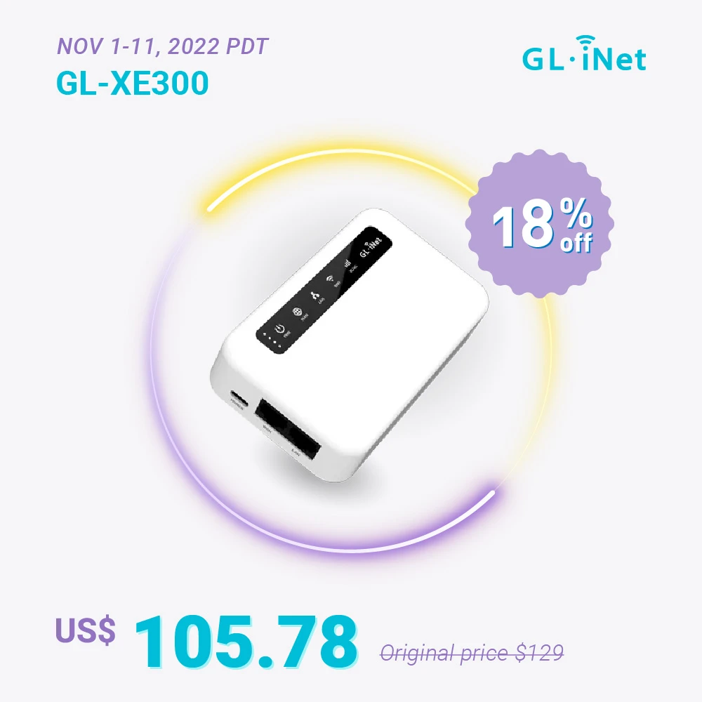 Gl.inetgl-xe300(puli) 4g Lte Mobile Smart Vpn Router Portable Wifi ...