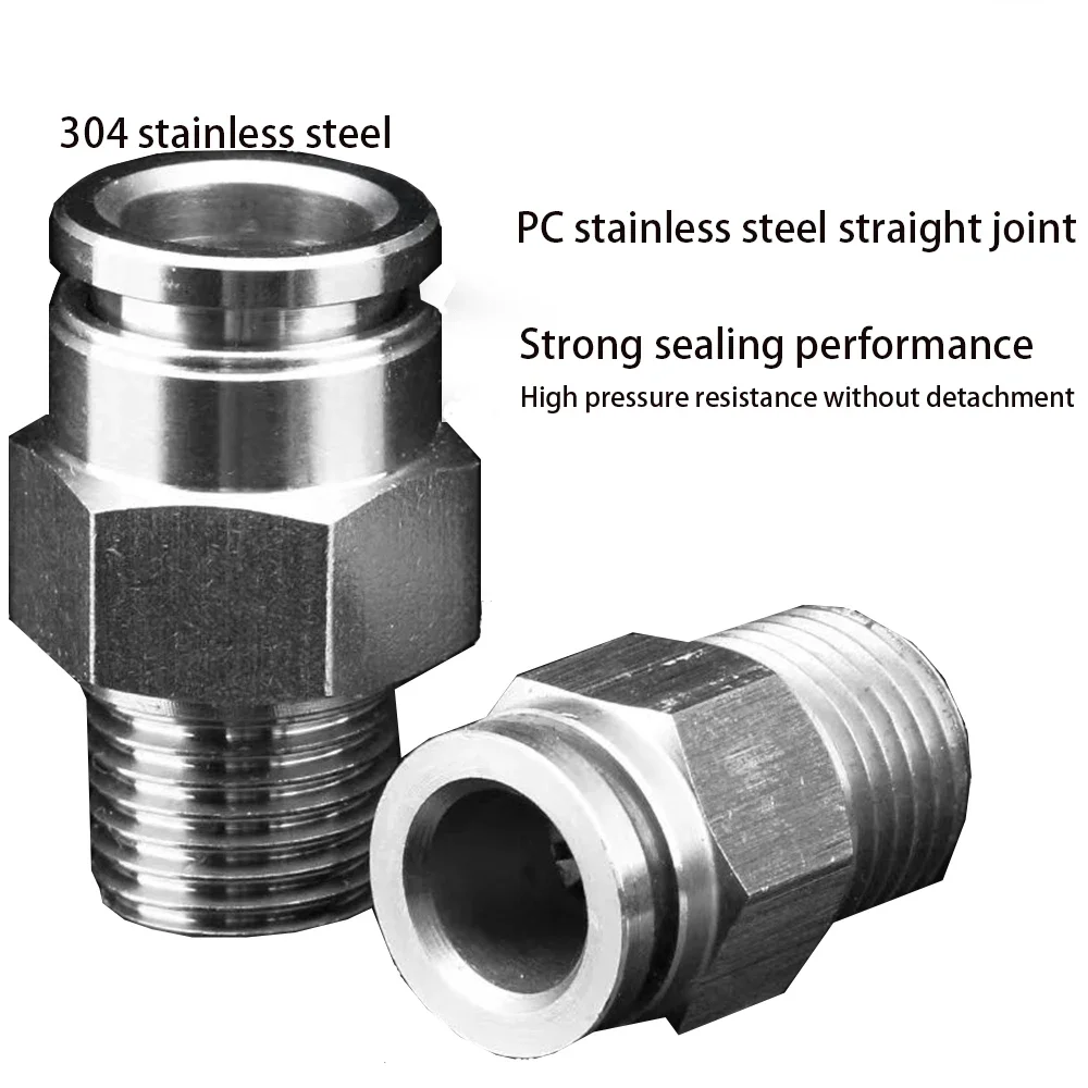 PC-304-stainless-steel-external-thread-pneumatic-quick-coupling-1-8-1-4 ...