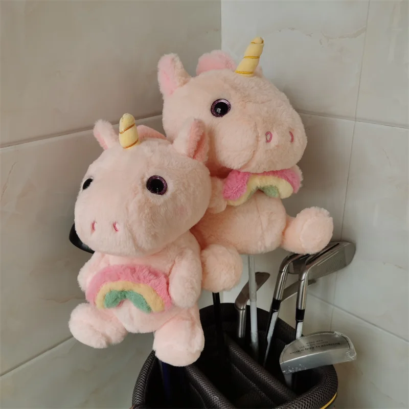 Unicorn Golf Driver Head Cover Plush Cartoon Golf Fairway Wood ...