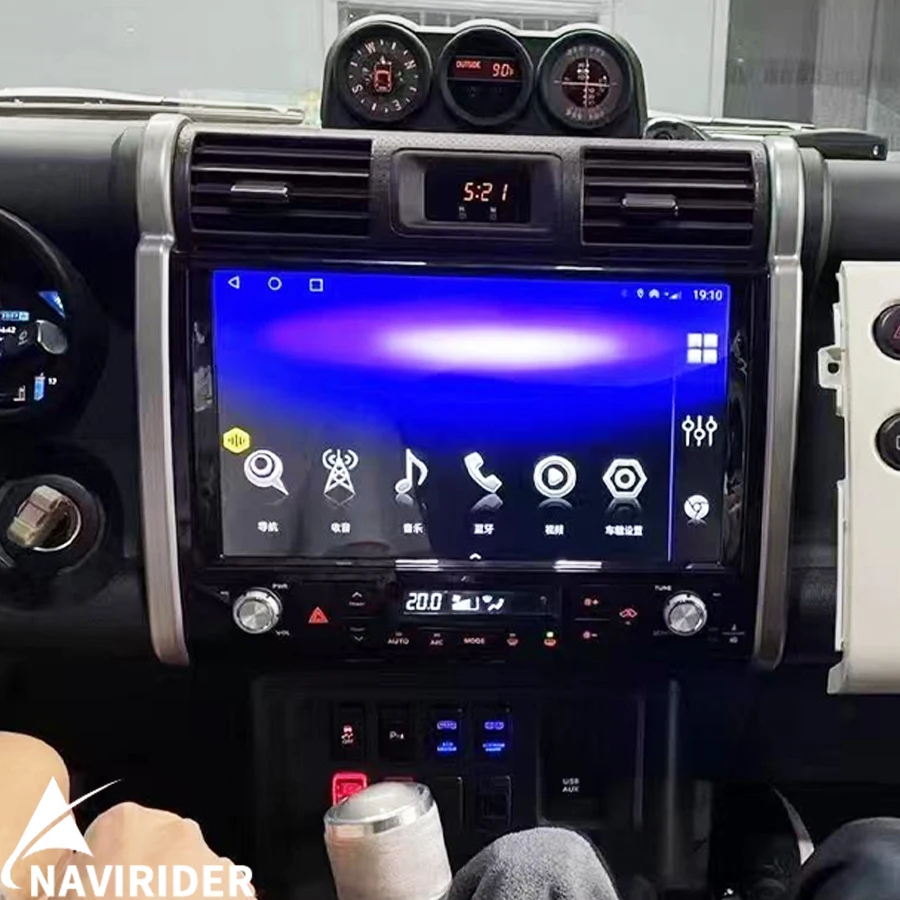 GPS Navigation Stereo 4G Android 14 Touch Screen For Toyota FJ Cruiser ...