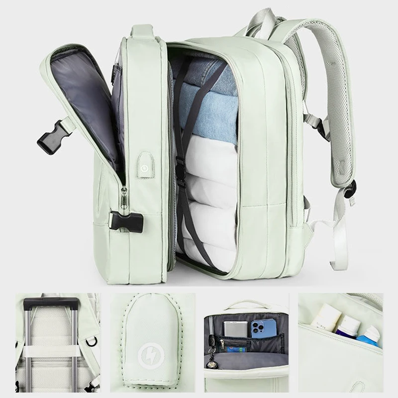 Sports-Gym-Backpack-USB-Laptop-Extendsable-Large-Capacity-Ladies-Outing ...