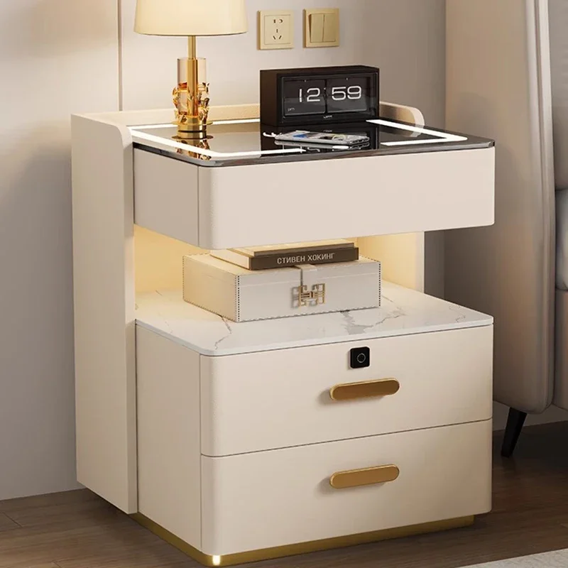 Nordic Modern Light Night Table Lamp Usb Wood Luxury Smart Bedside ...