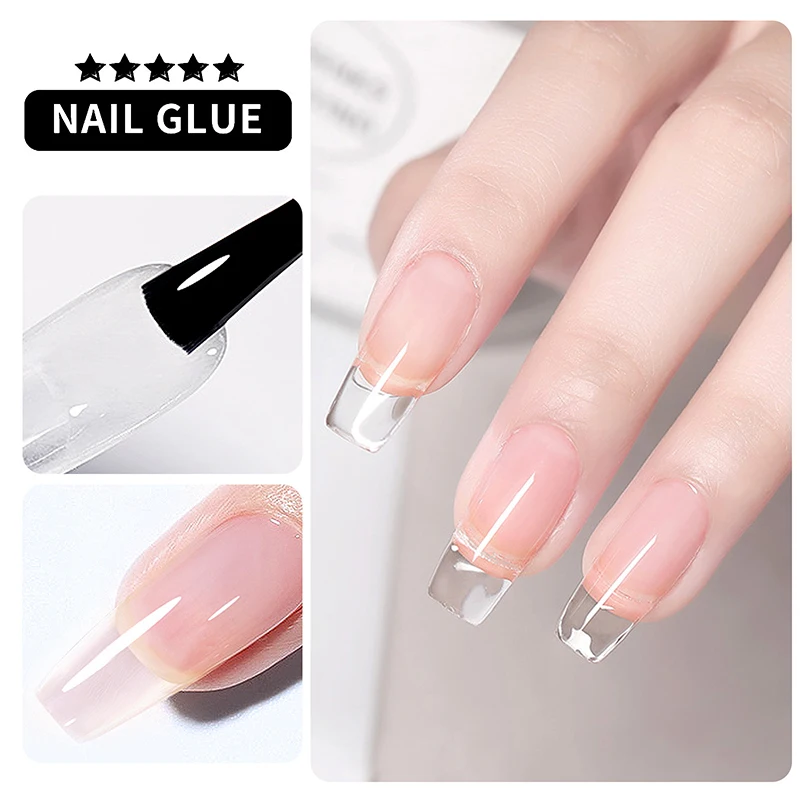 Adhesive Glue 5 IN 1 No-Wipe Top Coat Reinforcement Gel Nail Polish ...