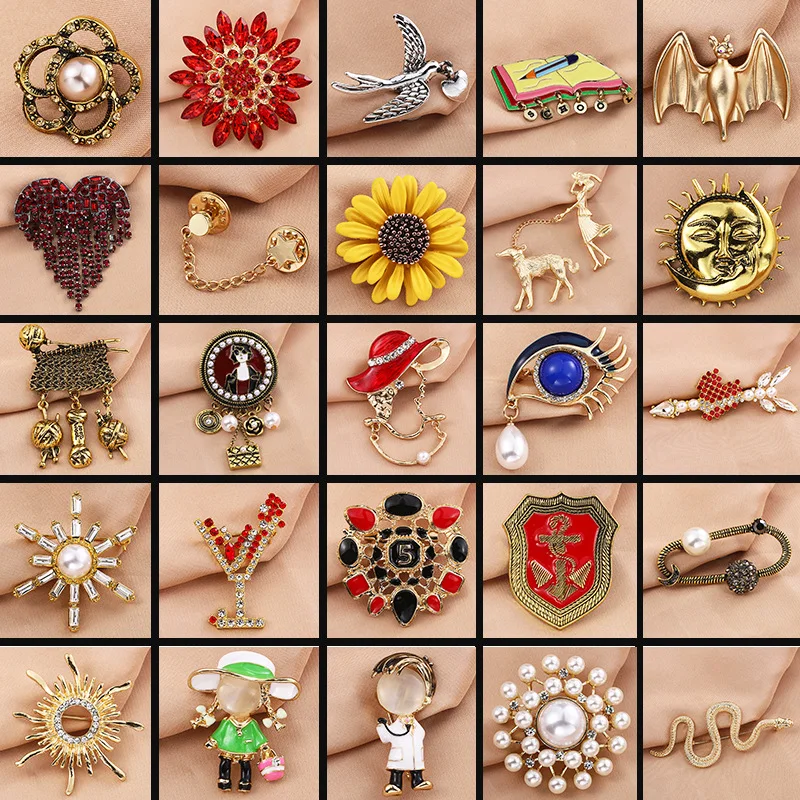 European American Vintage Brooch Western Antique Palace Pearl Brooch ...