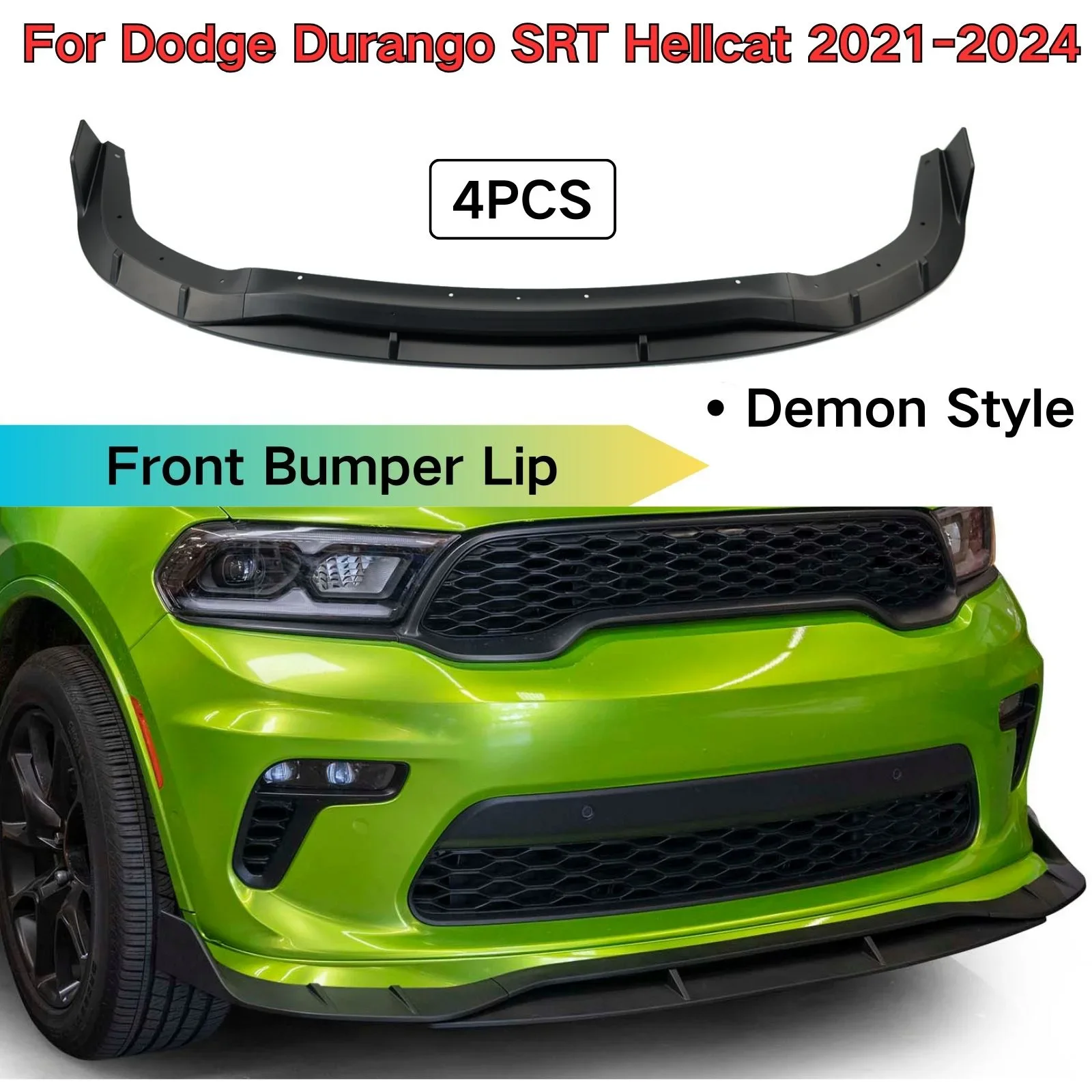 Labio-de-parachoques-delantero-estilo-demonio-para-Dodge-Durango-SRT-Hellcat-2021-2024-divisor ...