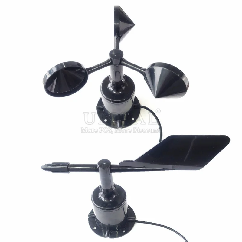 30m/s Weather Station Outdoor 3 Cup Anemometer Sensor Polycarbon Fiber ...