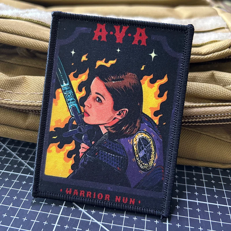 Female Warrior Tactical Ava Morale Badge Printing Patches Hook and Loop ...