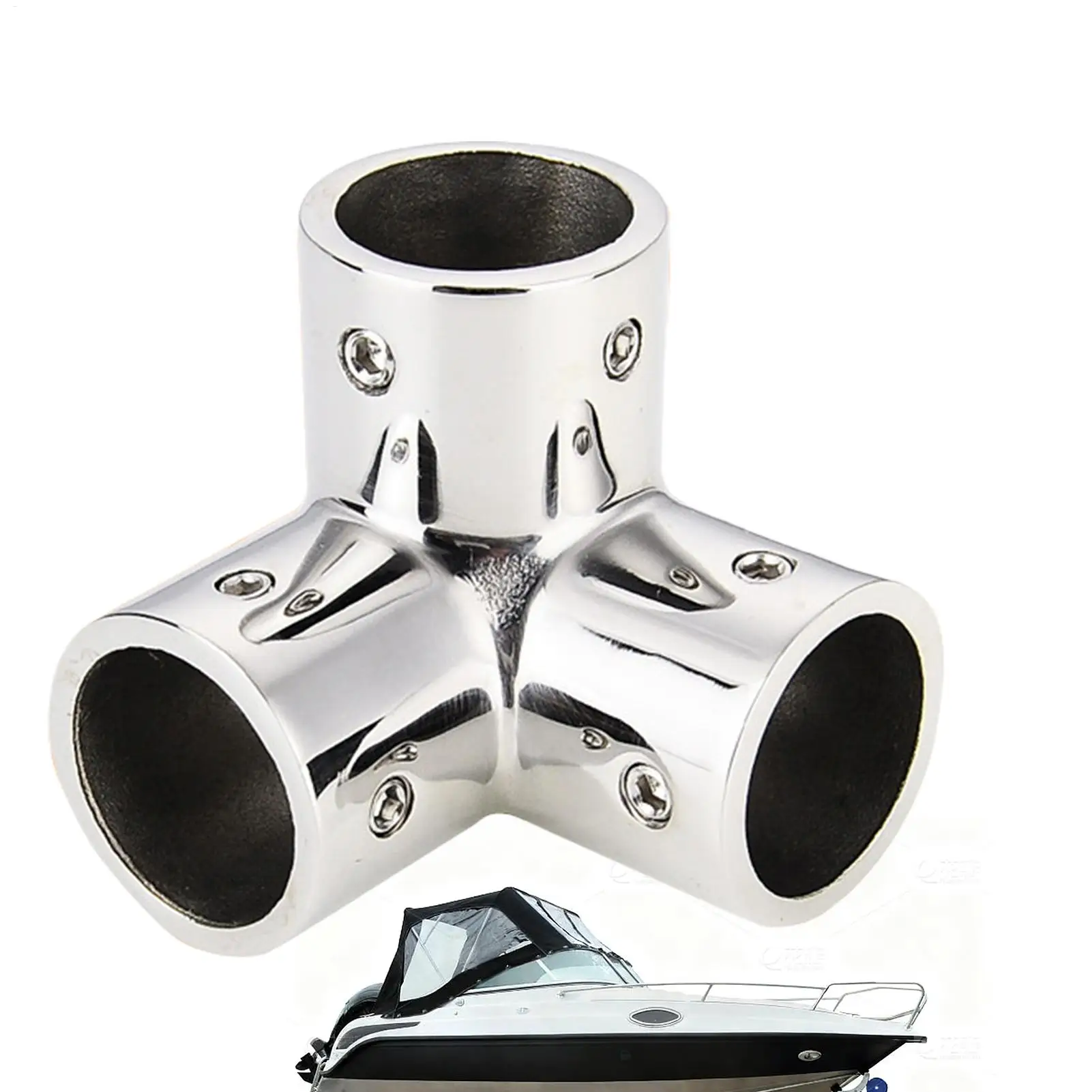 Stainless Steel 3 Way Handrail Connector 316 Marine Grade Railing Fork ...
